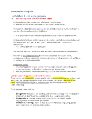 Samenvatting - Mind-map OLP2 - Veldrol = De rol die je als onderzoeker ...