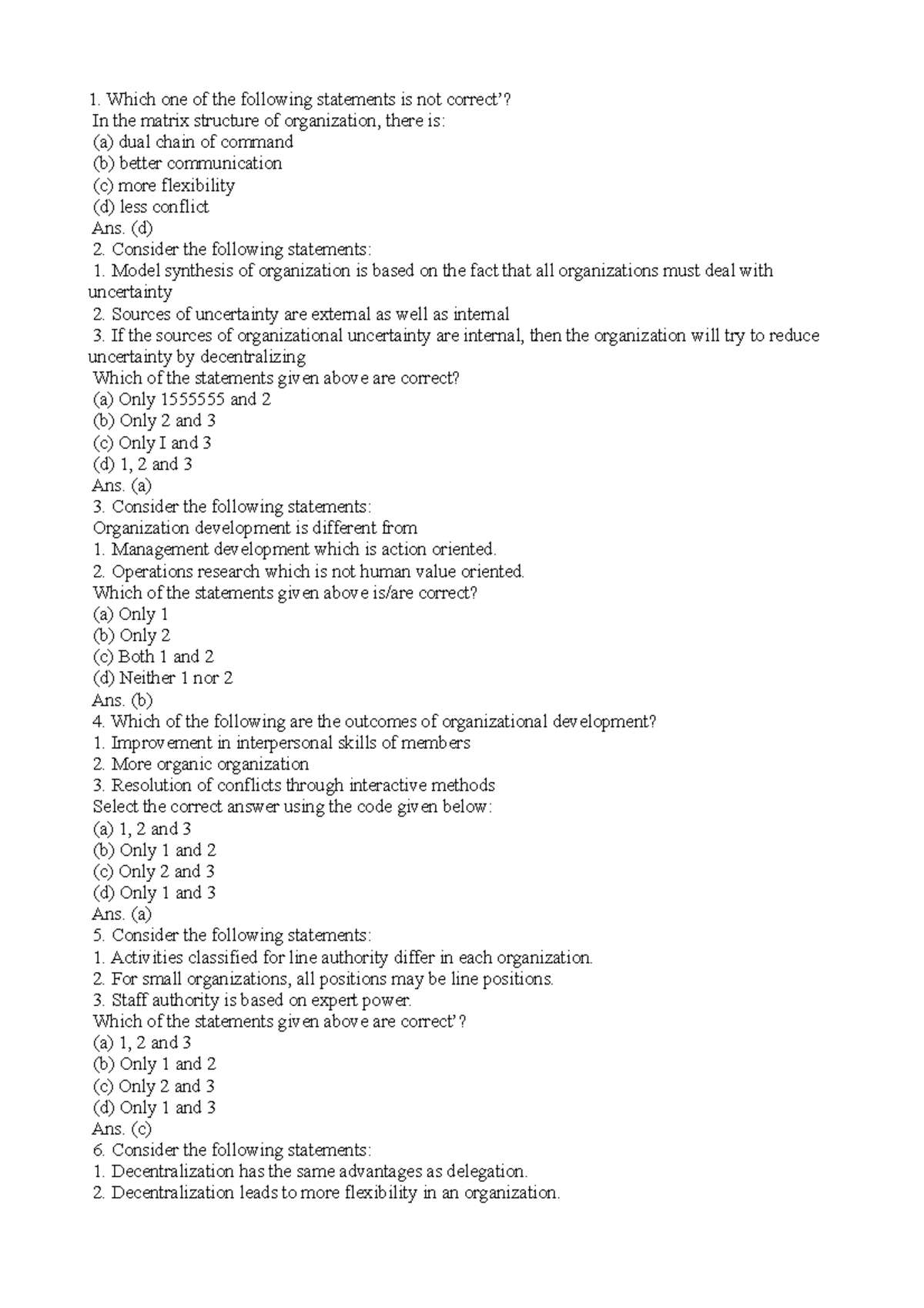 HRM Exams model question paper 1 - Human Resource Management - MU - Studocu