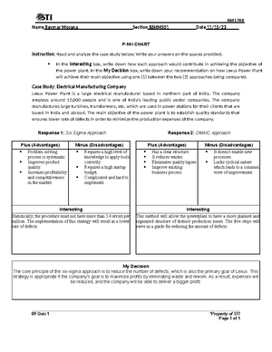 03 Review 1 - Activity - Name: Section: BSTM 3-1A Operations Management ...