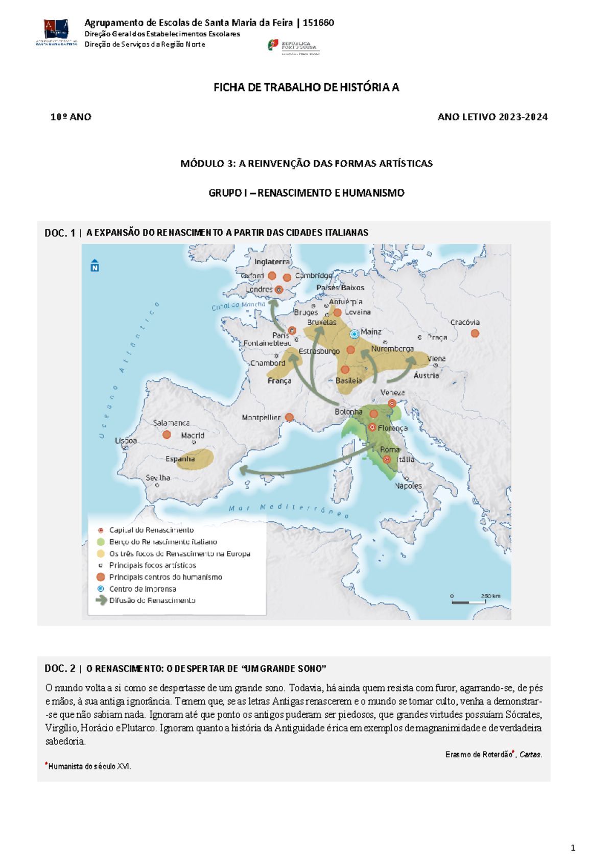 Ficha Trabalho HistóRIA A M3 U2 - FICHA DE TRABALHO DE HISTÓRIA A 10º ANO ANO LETIVO 2023- 2024 ...