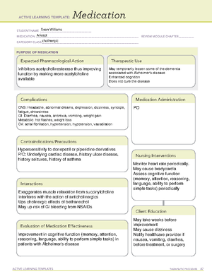 ATI Medication Template Lexapro - ACTIVE LEARNING TEMPLATES THERAPEUTIC ...