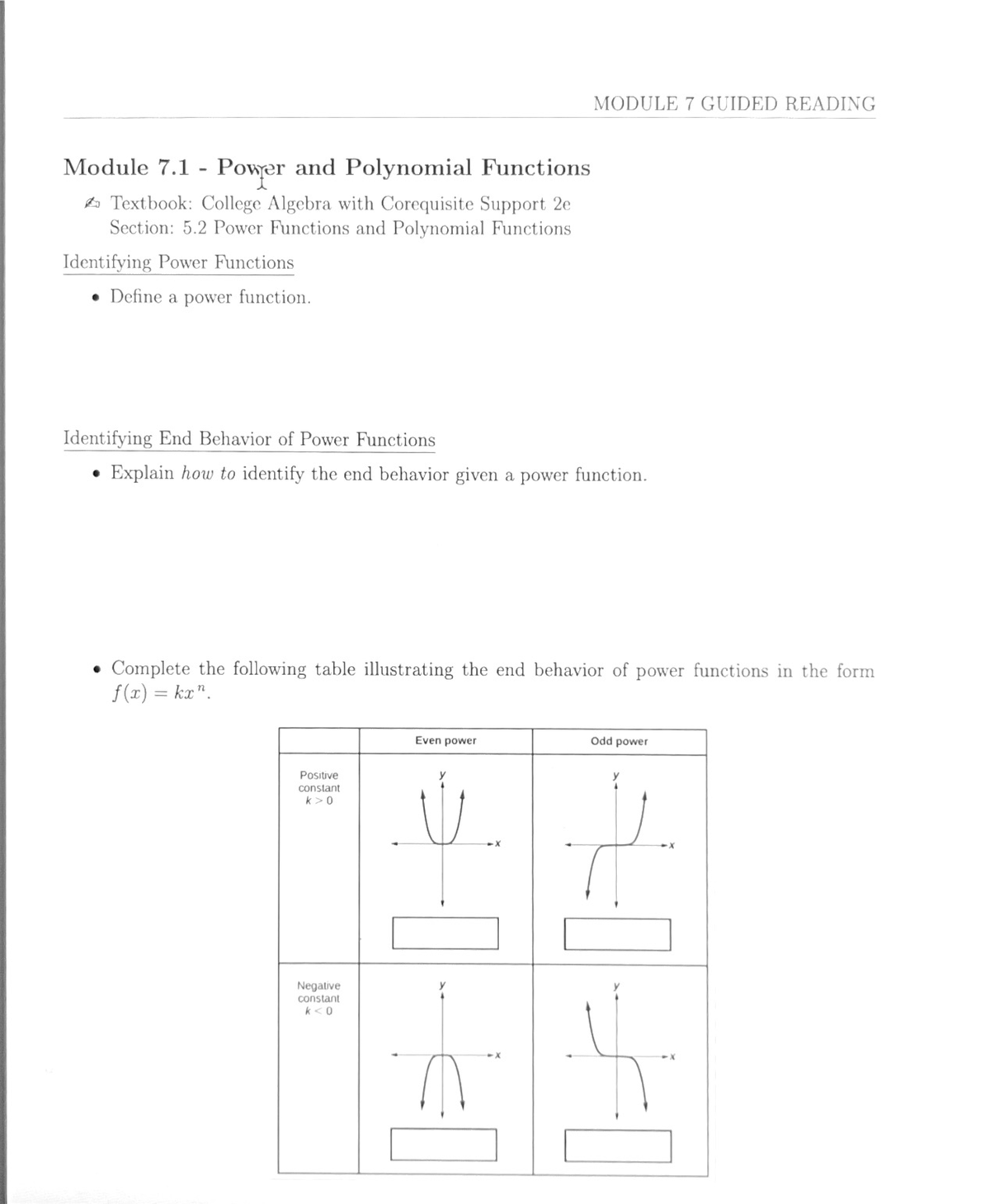 Module 7 - Power and Polynomial Functions - MAT 1073 - Studocu