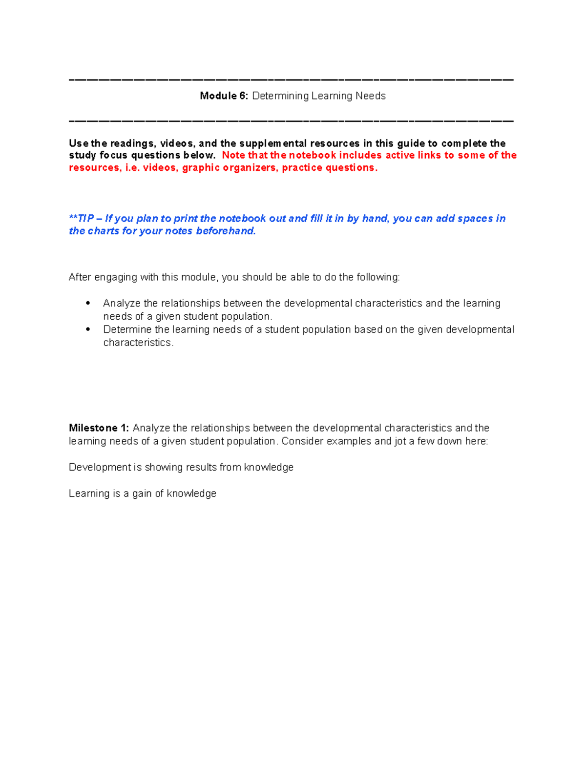Module 6 Notebook - For the second attempt on task 1 - D094 - WGU - Studocu