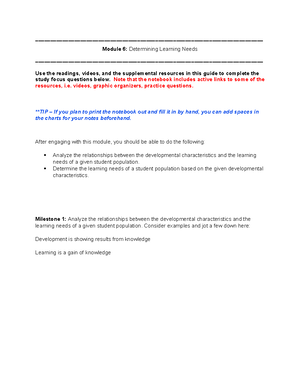 Module 5 Notebook - For the second attempt on task 1 - - Studocu