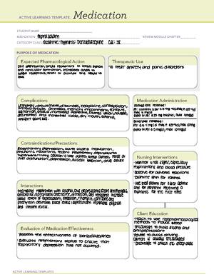 Active Learning Template Furosemide - ACTIVE LEARNING TEMPLATES ...