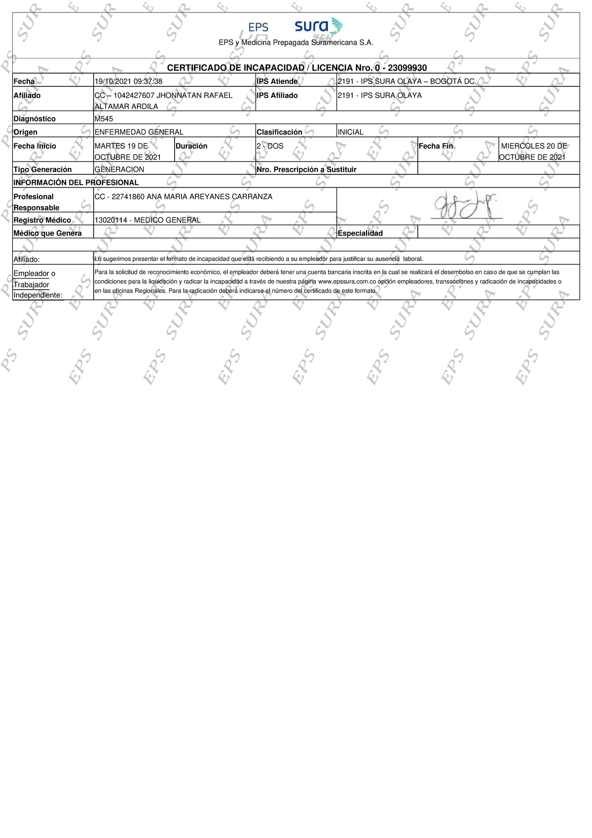 Incapacidad-formato compress - UR EPS y Medicina Prepagada Suramericana ...