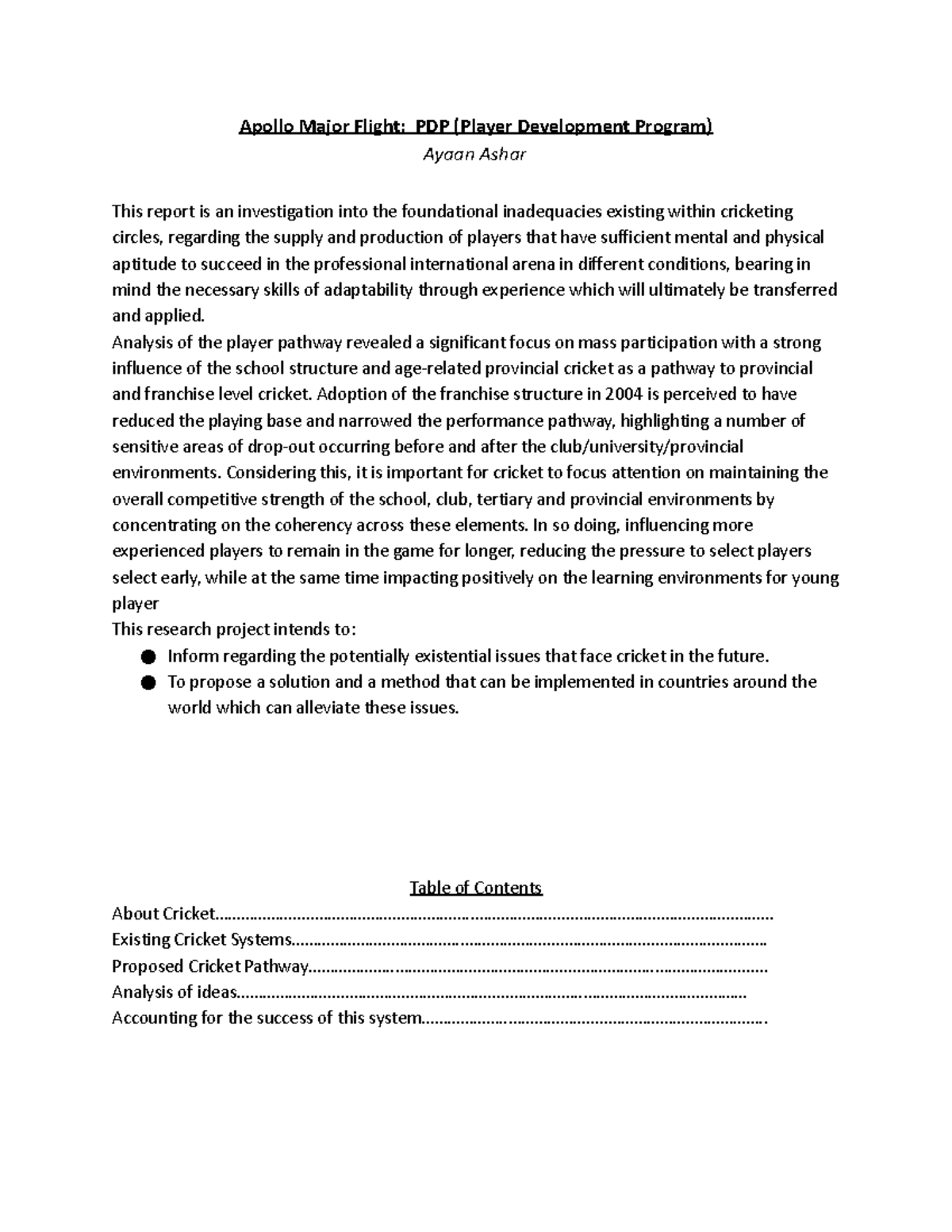 PDP- Major Flight - rfwr - Apollo Major Flight; PDP (Player Development ...