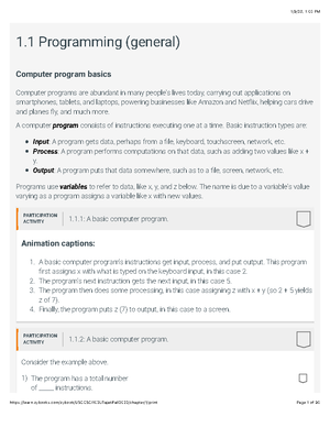 Unit 1- Data Types and Syntax - Creating a program in C++: Code in the editor Compile -> g++ ...