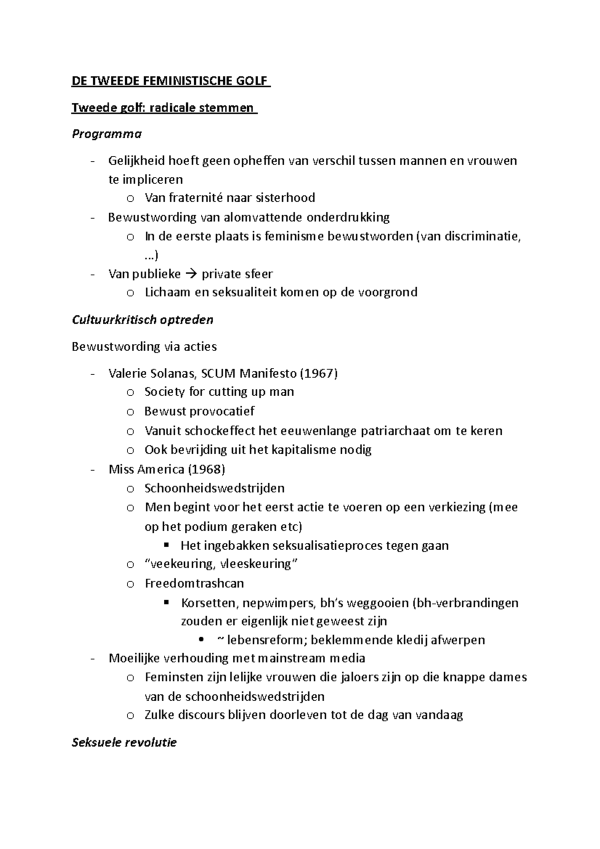 11. De tweede feministische golf deel 2 15 - 05 - DE TWEEDE ...