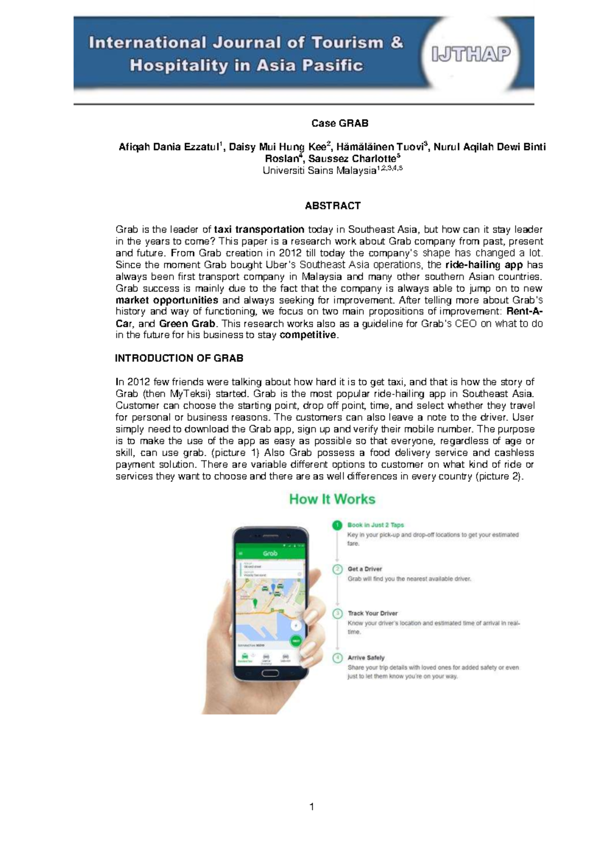 Case-grab - Customer behavior - Case GRAB Afiqah Dania Ezzatul 1 ...