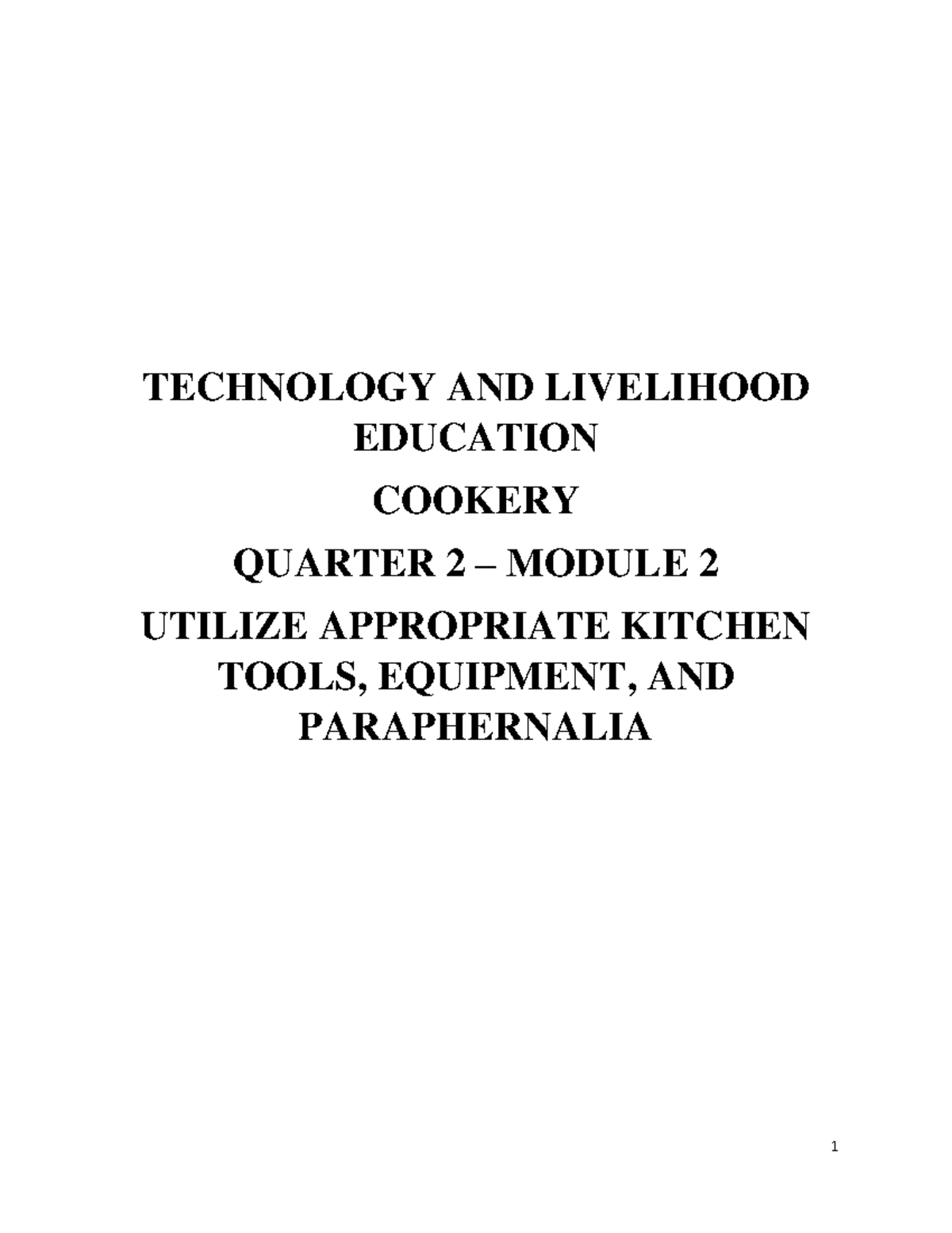 Alternative Delivery Mode-TLE 8 - TECHNOLOGY AND LIVELIHOOD EDUCATION ...