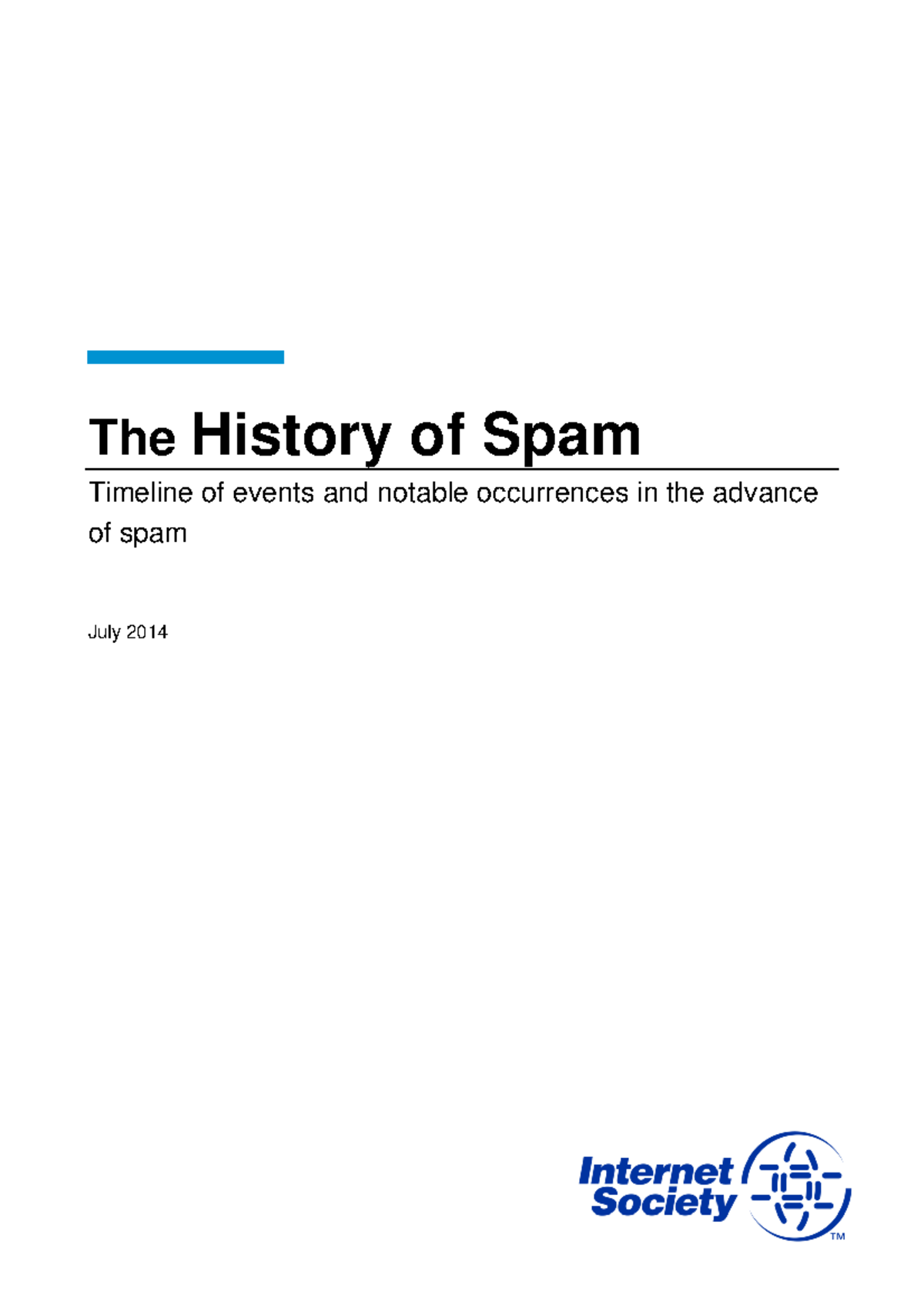 History 20of20Spam - The History of Spam Timeline of events and notable ...