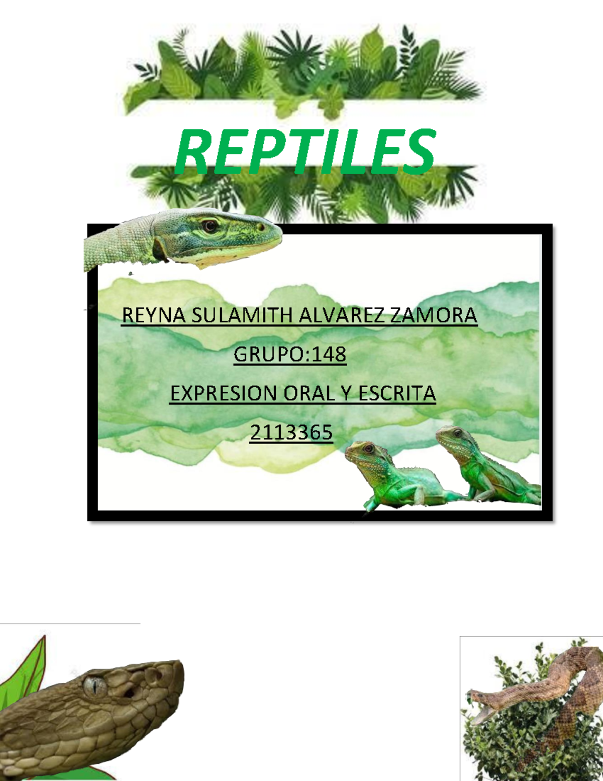 RSAZ Actividad Integradora Etapa 4 - REPTILES REYNA SULAMITH ALVAREZ ...