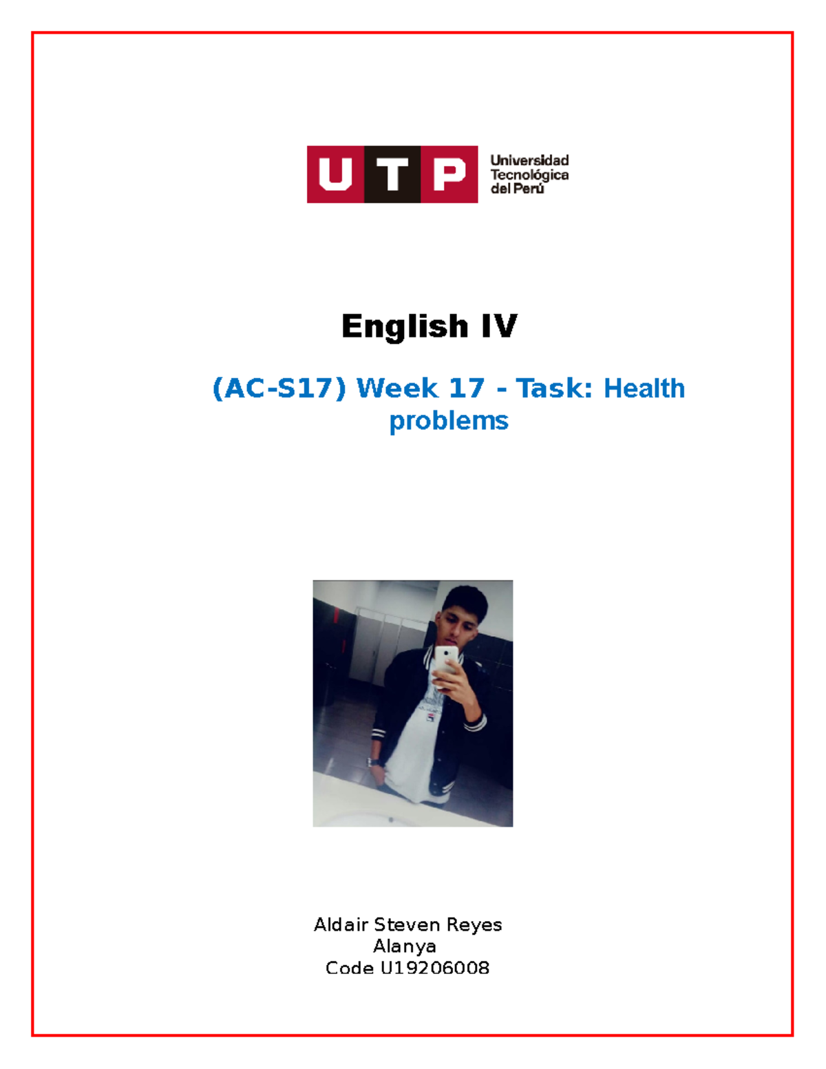 work ingles week 17 - English IV (AC-S17) Week 17 - Task: Health ...