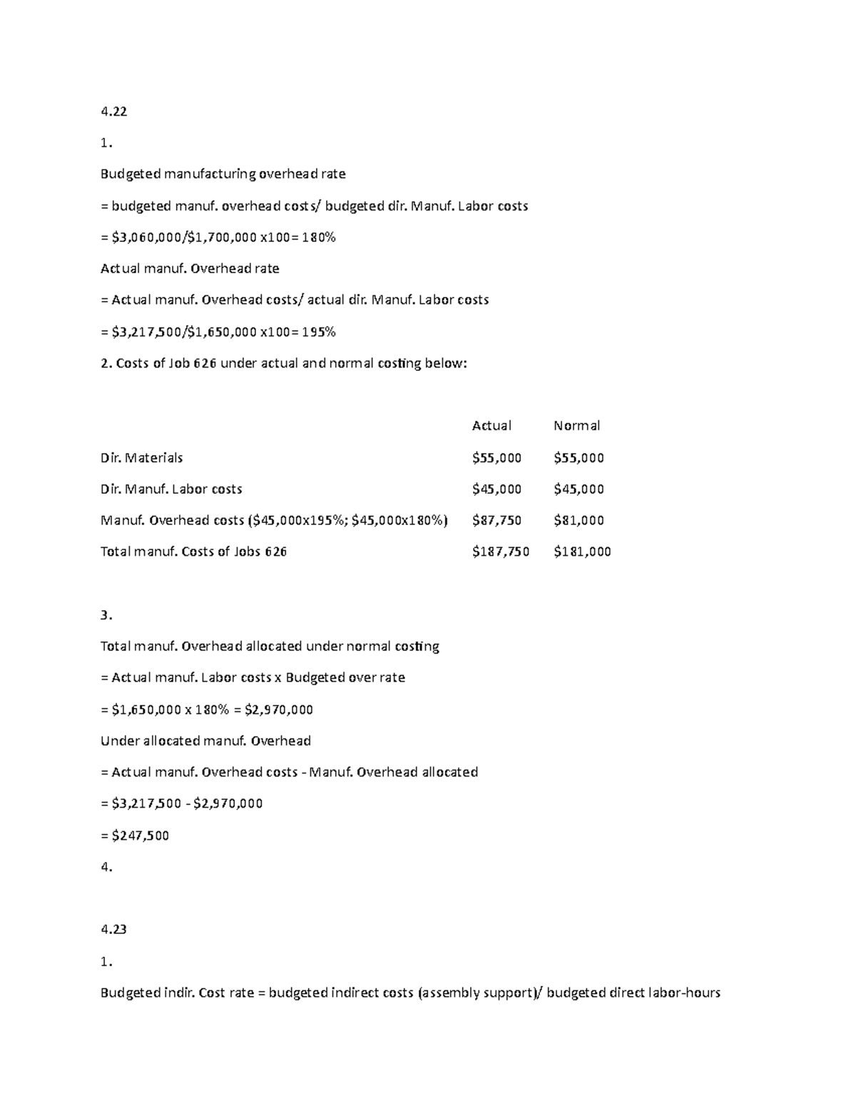 Tutorial 2 management accounting solution - 4. 1. Budgeted ...