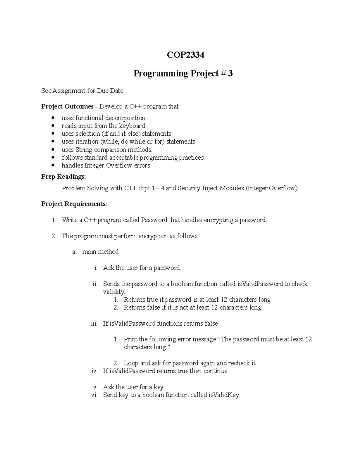 Project 3Encrypt - jjjjj - COP Programming Project # 3 See Assignment ...