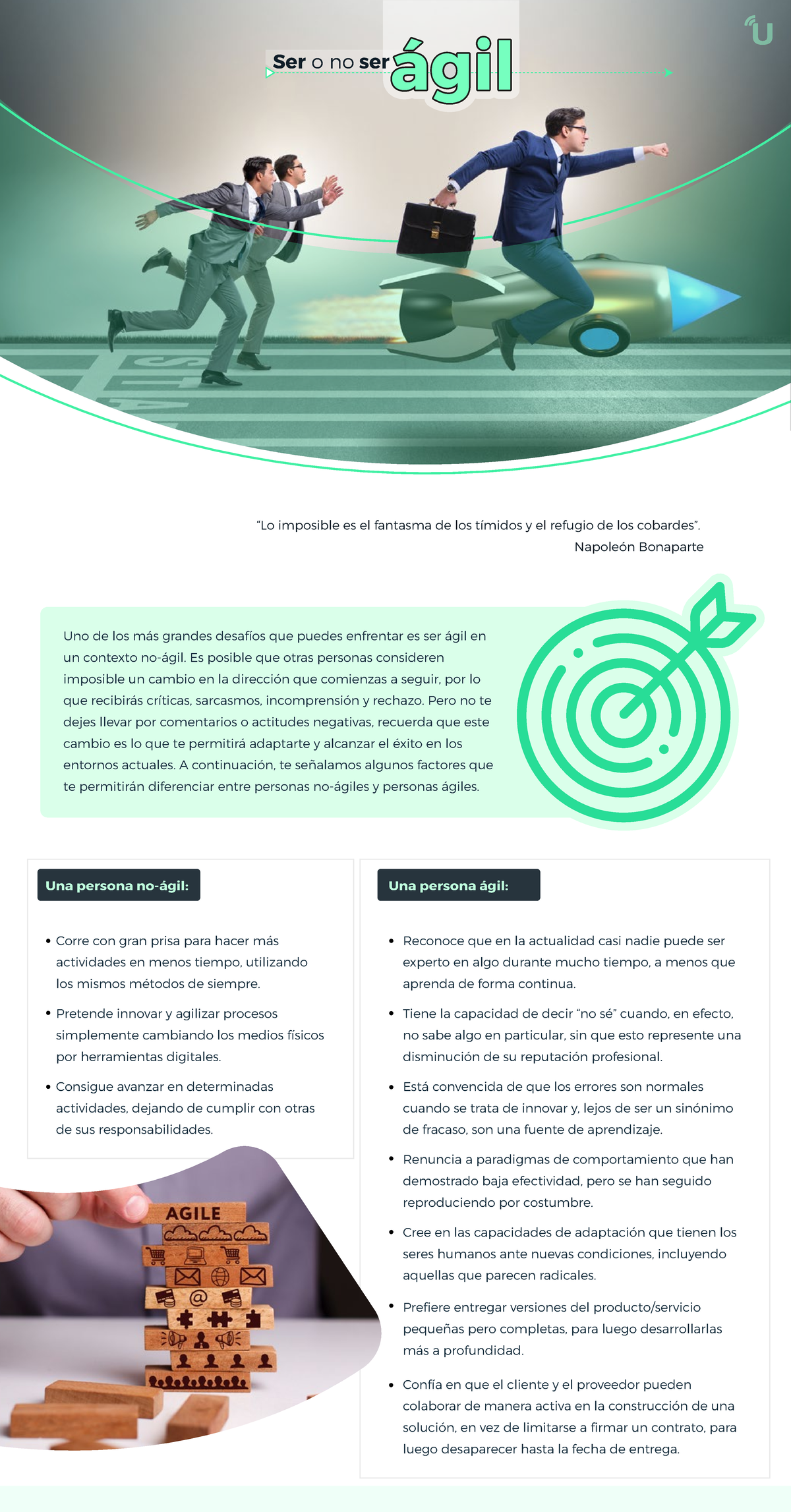 M2 - Ser o no ser ágil - CURSO UBITS - Ser o no ser ágil “Lo imposible ...