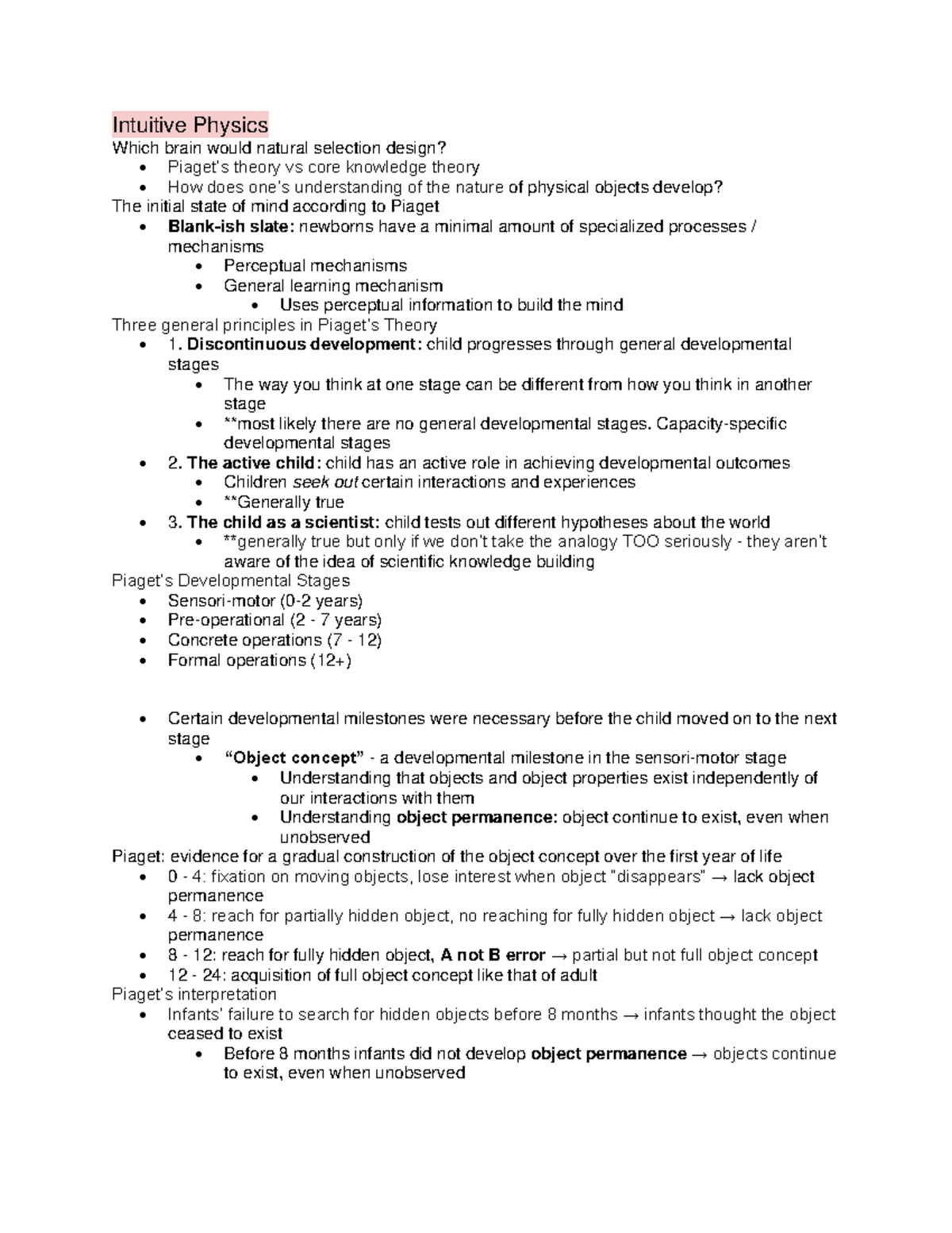 Psy 105 - 5. Intuitive Physics - Warning: TT: undefined function: 32 ...