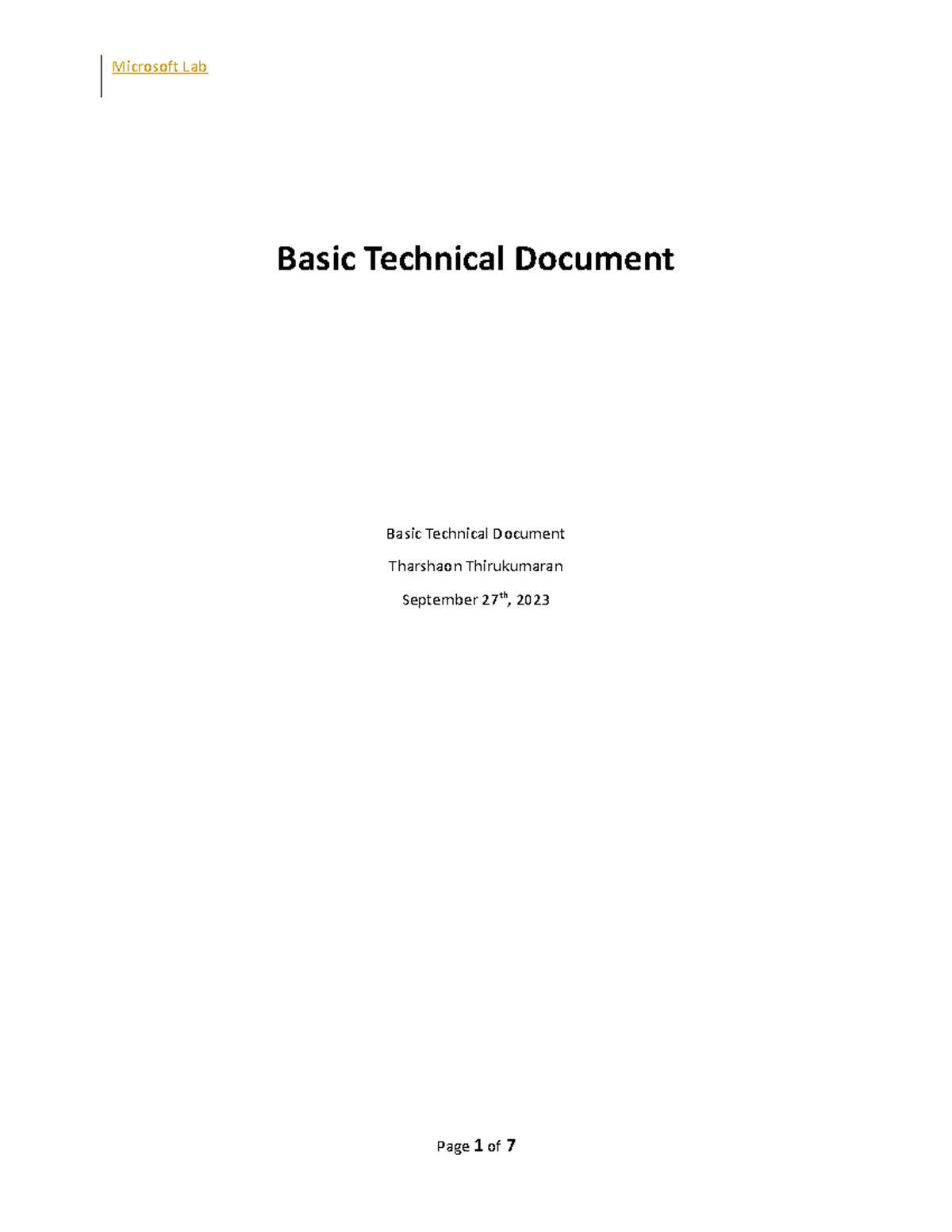 Basic Technical Document - Basic Technical Document Basic Technical