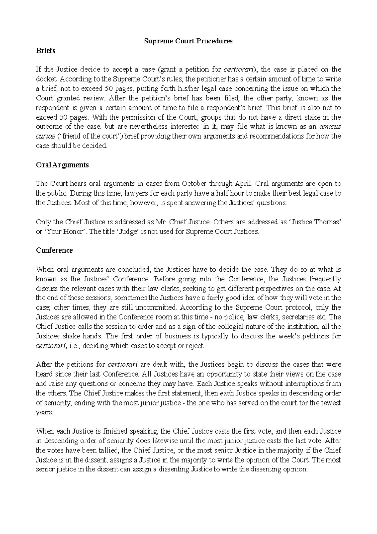 How does a supreme court decision work - Supreme Court Procedures ...