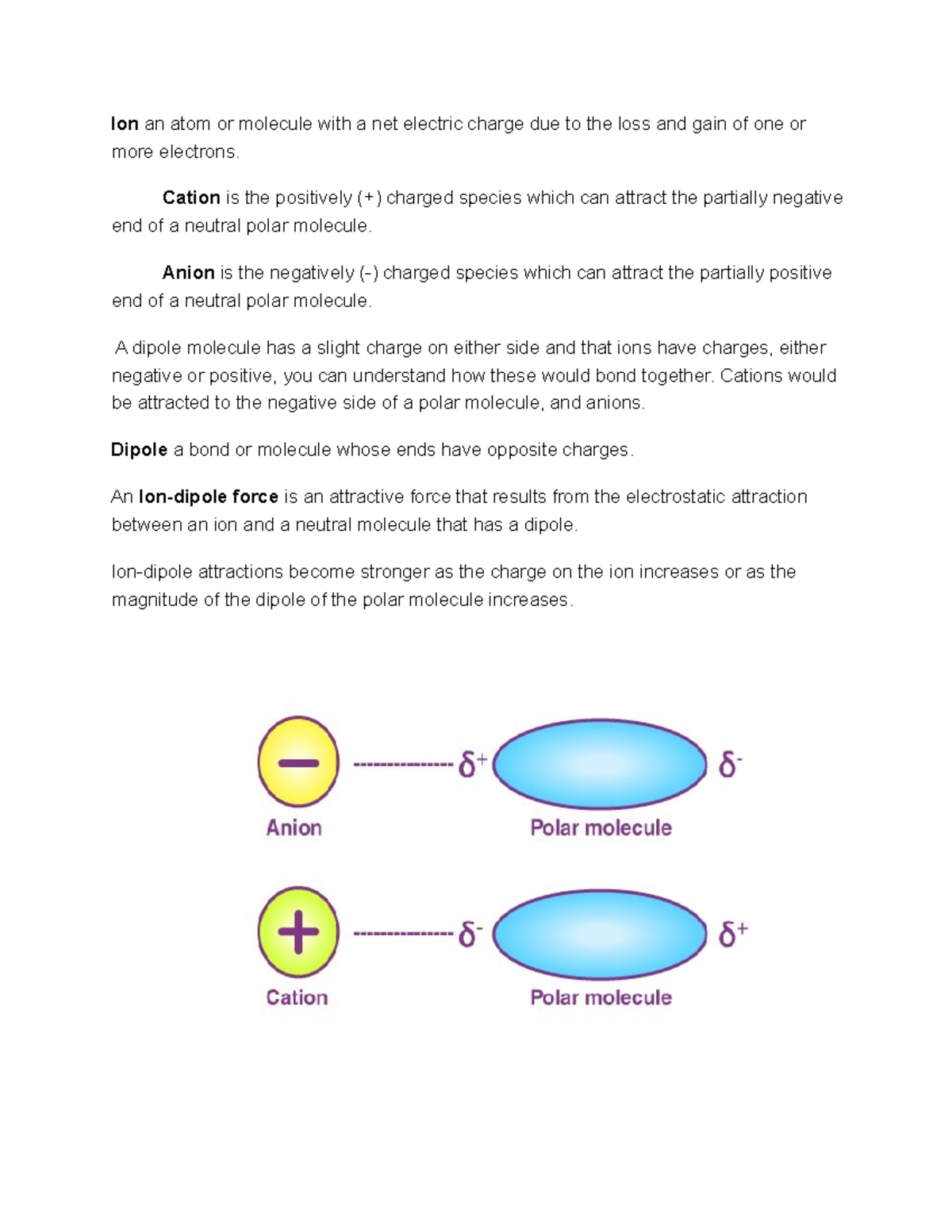 GEN CHEM 2_ LECTURE - Ion an atom or molecule with a net electric ...