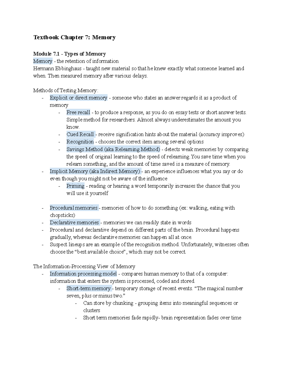 Textbook Chapter 7: Memory - Textbook Chapter 7: Memory Module 7 ...