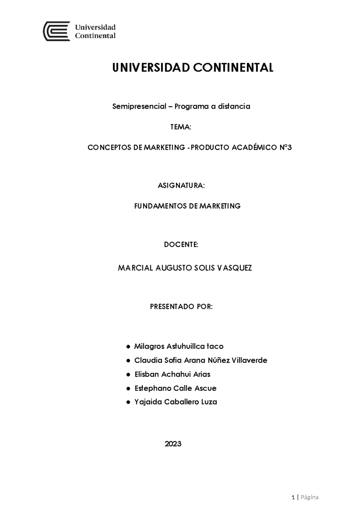 Producto acad Ã©mico 3 FDEM VFinal - UNIVERSIDAD CONTINENTAL Semipresencial – Programa a ...