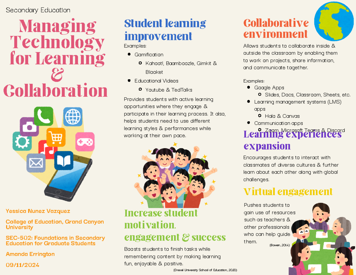 Final Brochure- Managing Technology In Education For Learning And ...