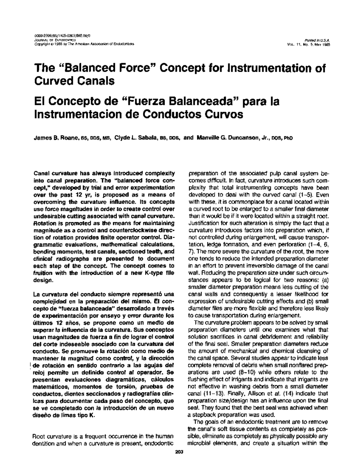 Roane, James B. The Balanced Force Concept, JOE, 11, 5, May 1985 - 0099 ...