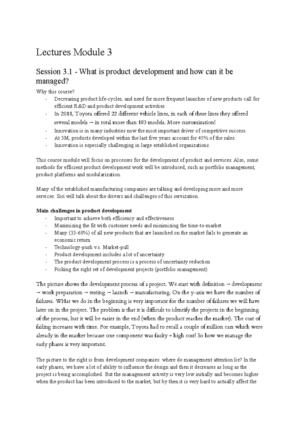 Lectures Module 3 - Föreläsningsanteckningar för lektioner i modul 3 - Lectures Module 3 Session ...
