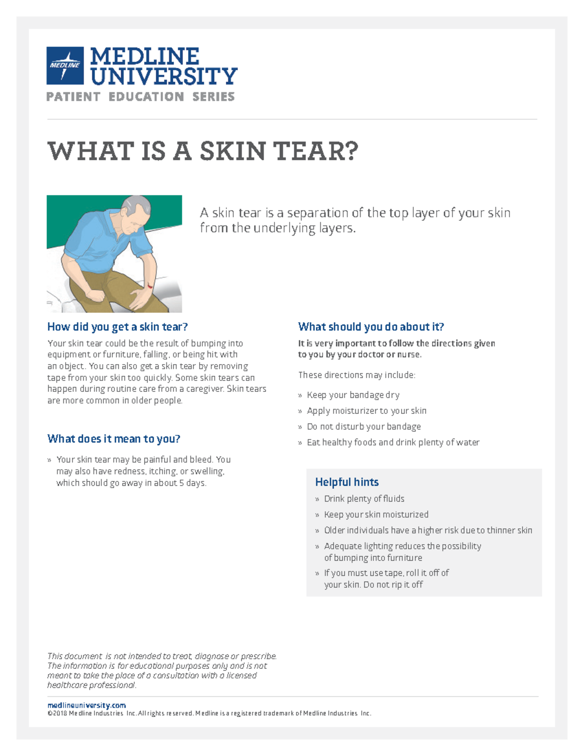 MU Patient Education Skin Tear - medlineuniversity ©2018 Medline ...