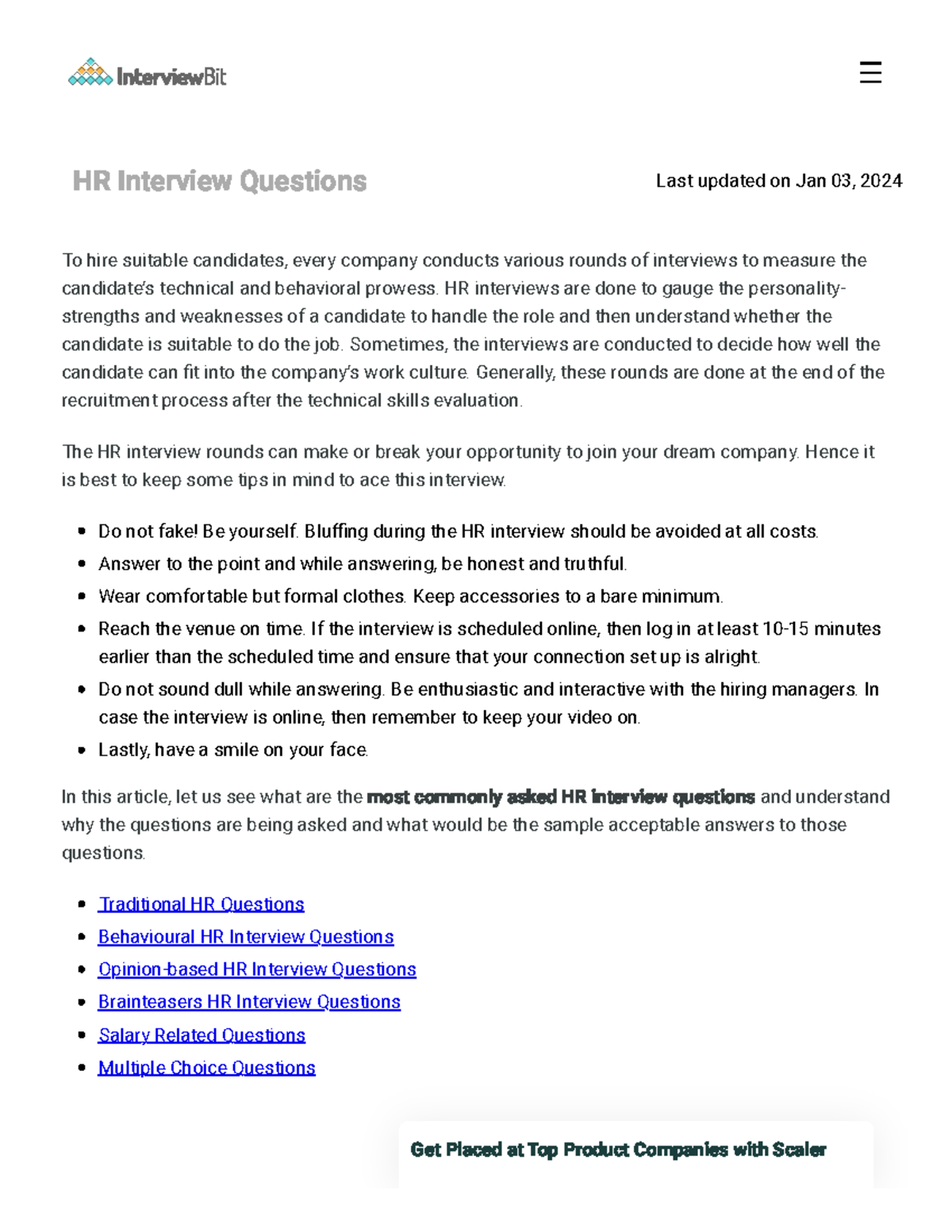 Top HR Interview Questions and Answers Freshers & Experienced (2024 ...