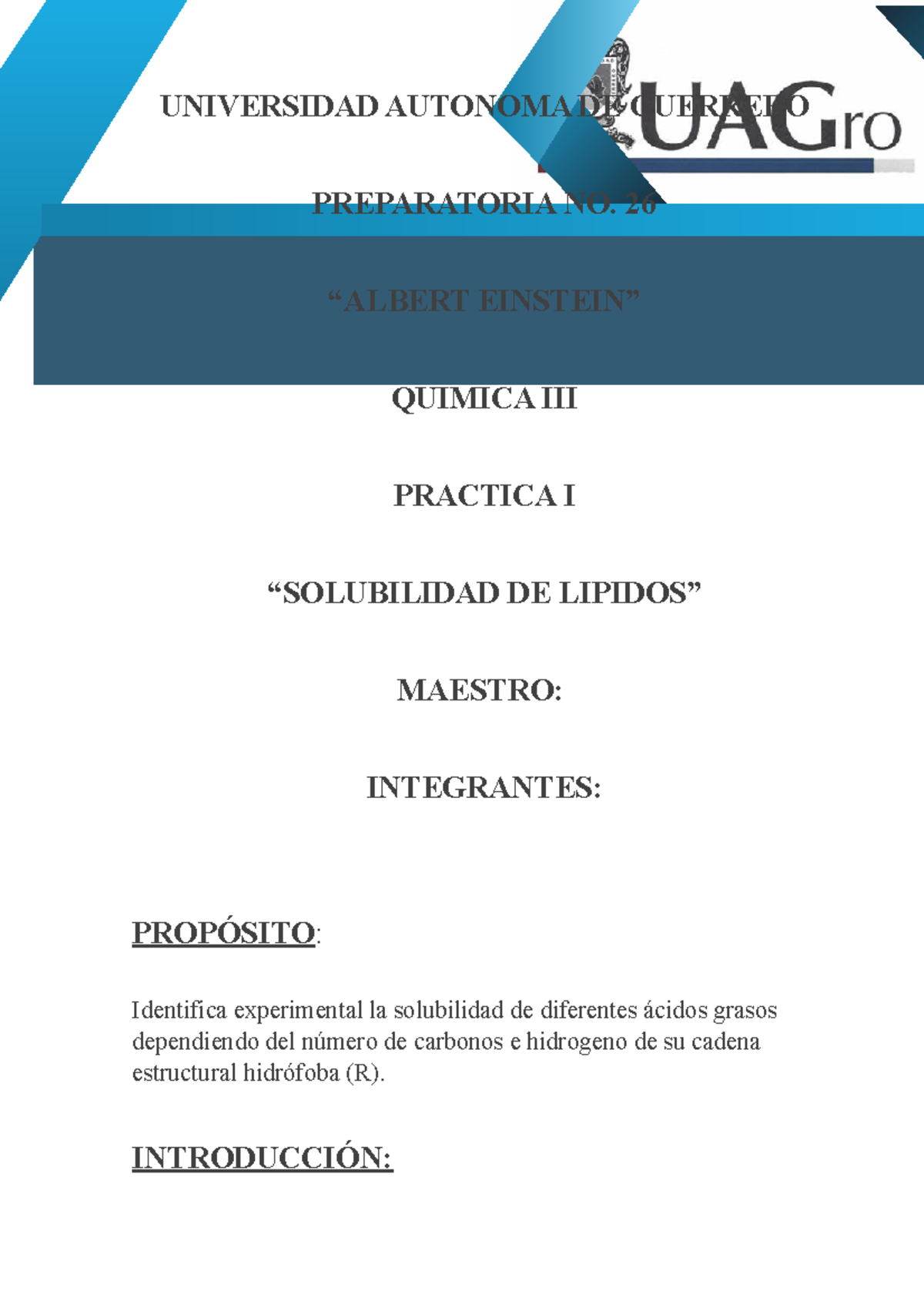 Practica Lipidos 2 Universidad Autonoma De Guerrero Preparatoria No