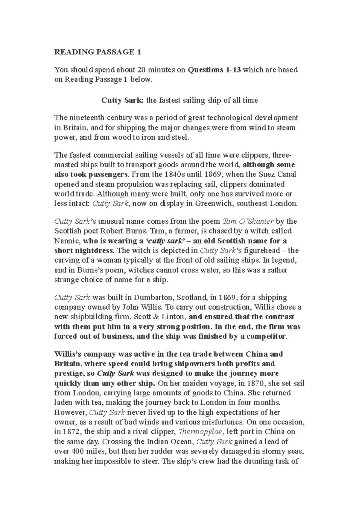 Reading-18 - eng - READING PASSAGE 1 You should spend about 20 minutes ...