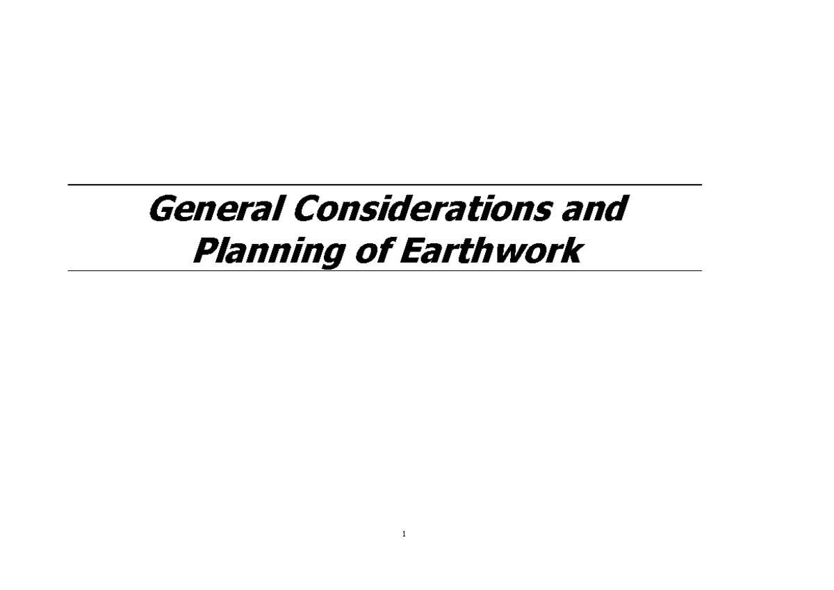 202 earthwork planning - General Considerations and Planning of ...