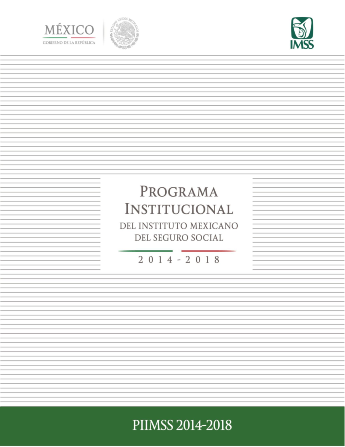 Piimss 2014-2018 Final 230414 - Índice Mensaje del Consejo Técnico del ...