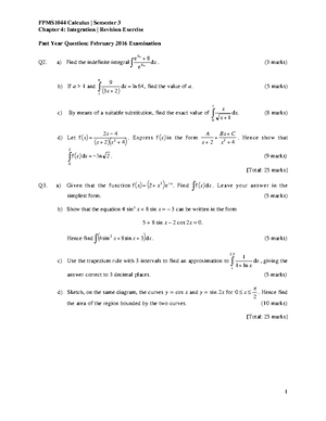 Revision Exercise-Differential Equations - Chapter 5: Differential Equations | Revision Exercise ...
