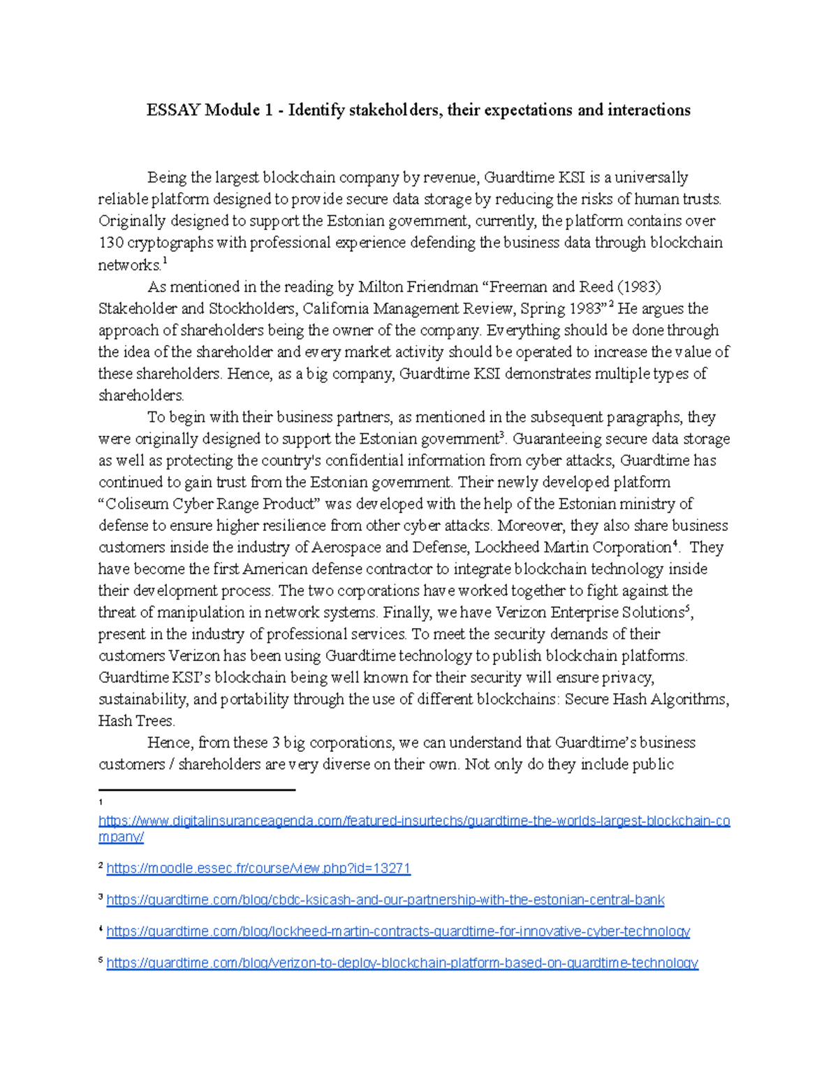 Responsible Leadership Module 1 - ESSAY Module 1 - Identify ...