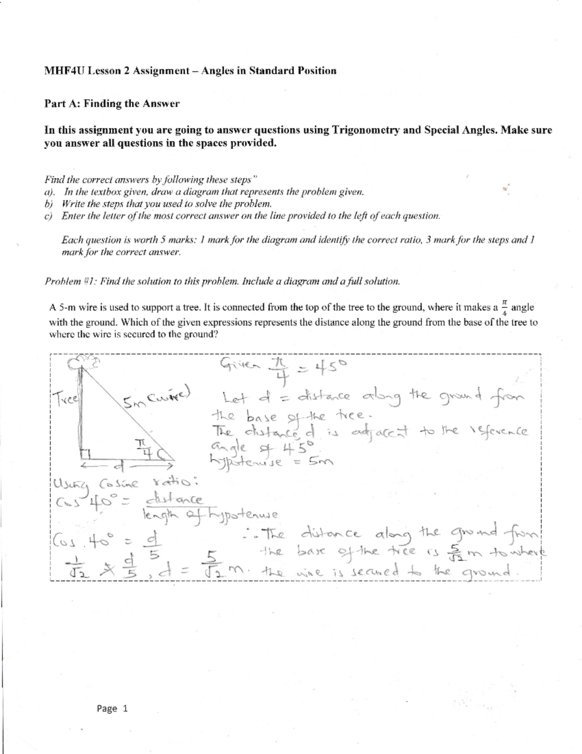 MHF4U(Grade 12 University Maths) Summer class - MHF4U Lesson 2 ...