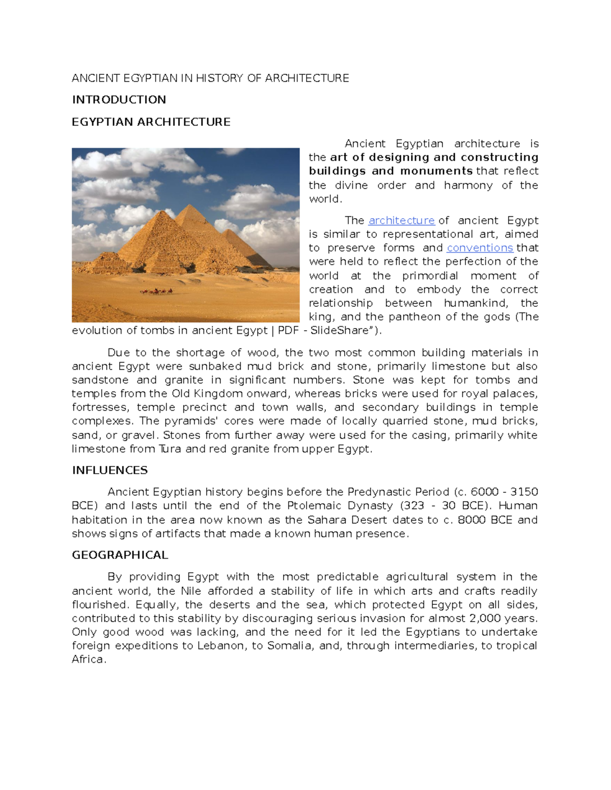 Ancient Egyptian in History of Architecture - ANCIENT EGYPTIAN IN ...