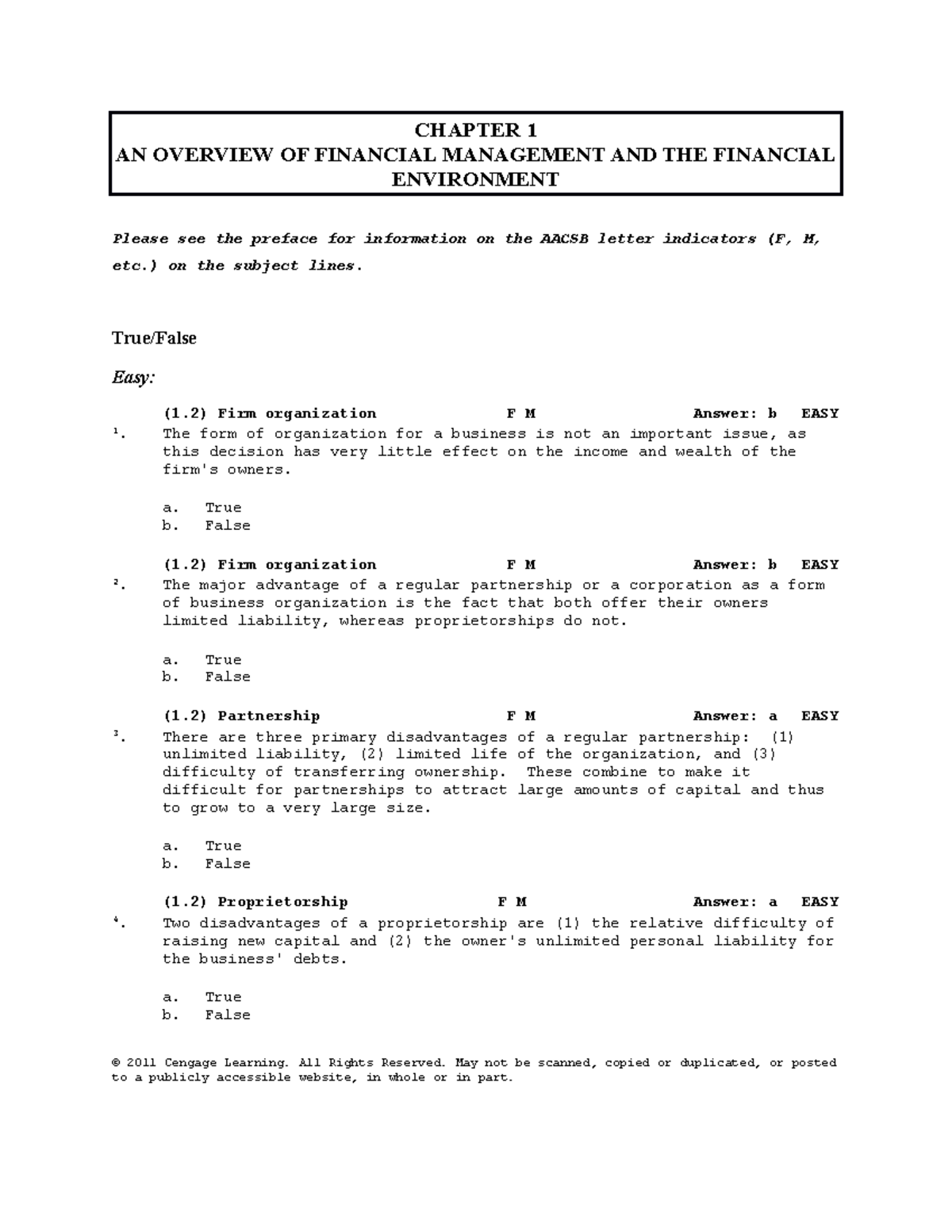 Ch01 Test Bank 3-30-10 - Apuntes 23 - CHAPTER 1 AN OVERVIEW OF ...