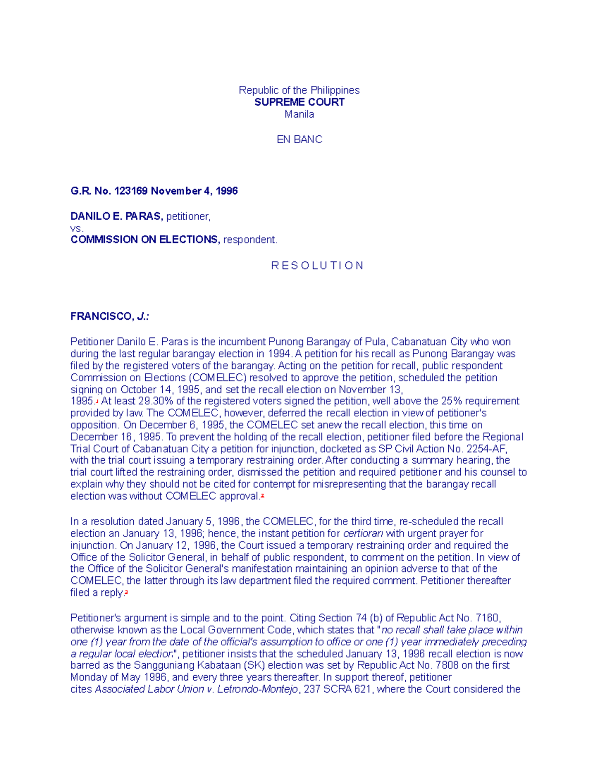 11-Paras-vs - Cases need to be read - Republic of the Philippines ...