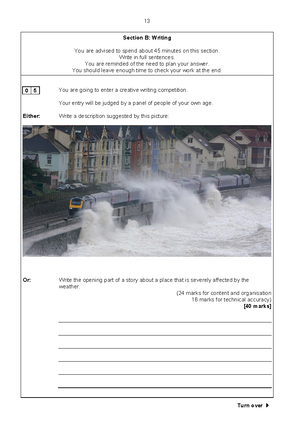 AQA-Jamaica Inn Paper 1 Question Paper - 8700/ SPECIMEN MATERIAL 1 ...