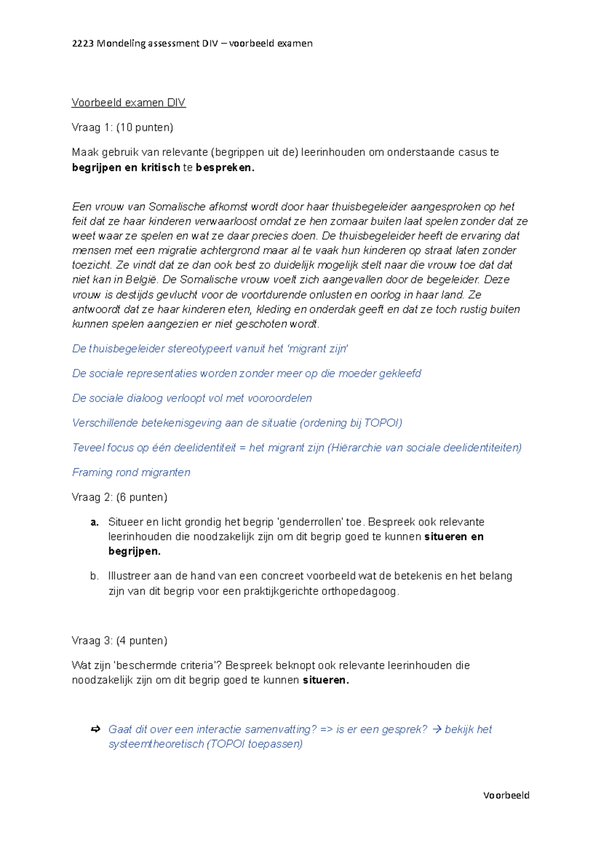 2223 Voorbeeld mondeling examen DIV - 2223 Mondeling assessment DIV ...