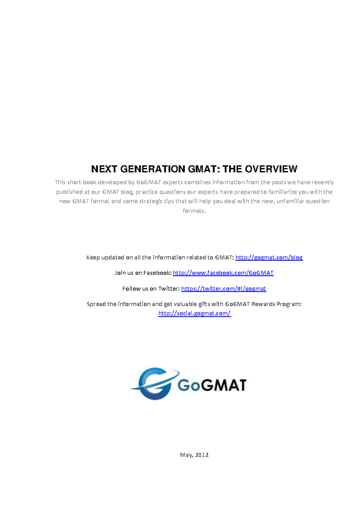 IR Book Go GMAT 2012 - Aaaaaa - NEXT GENERATION GMAT: THE OVERVIEW This ...