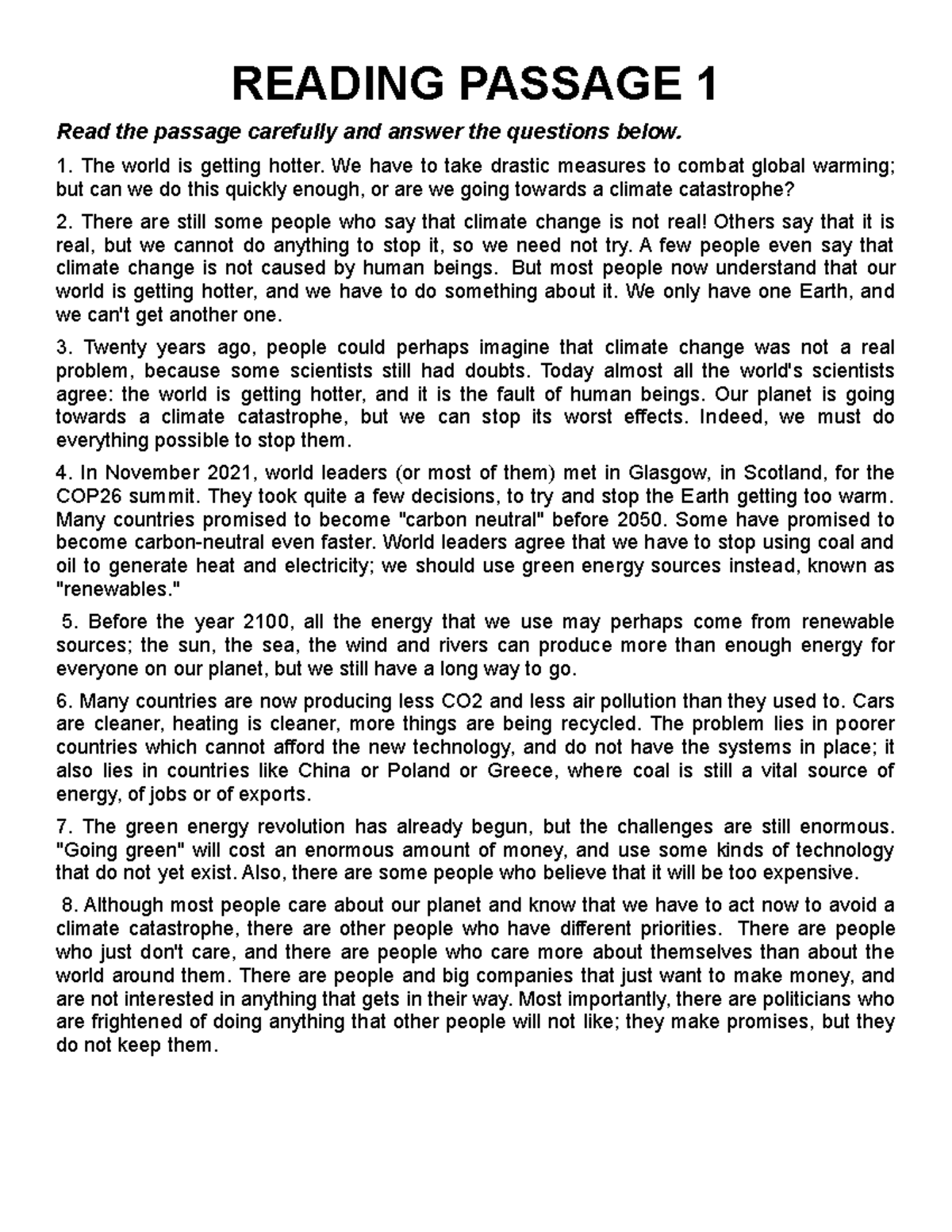 Extra Reading 1 - sgfs - READING PASSAGE 1 Read the passage carefully ...