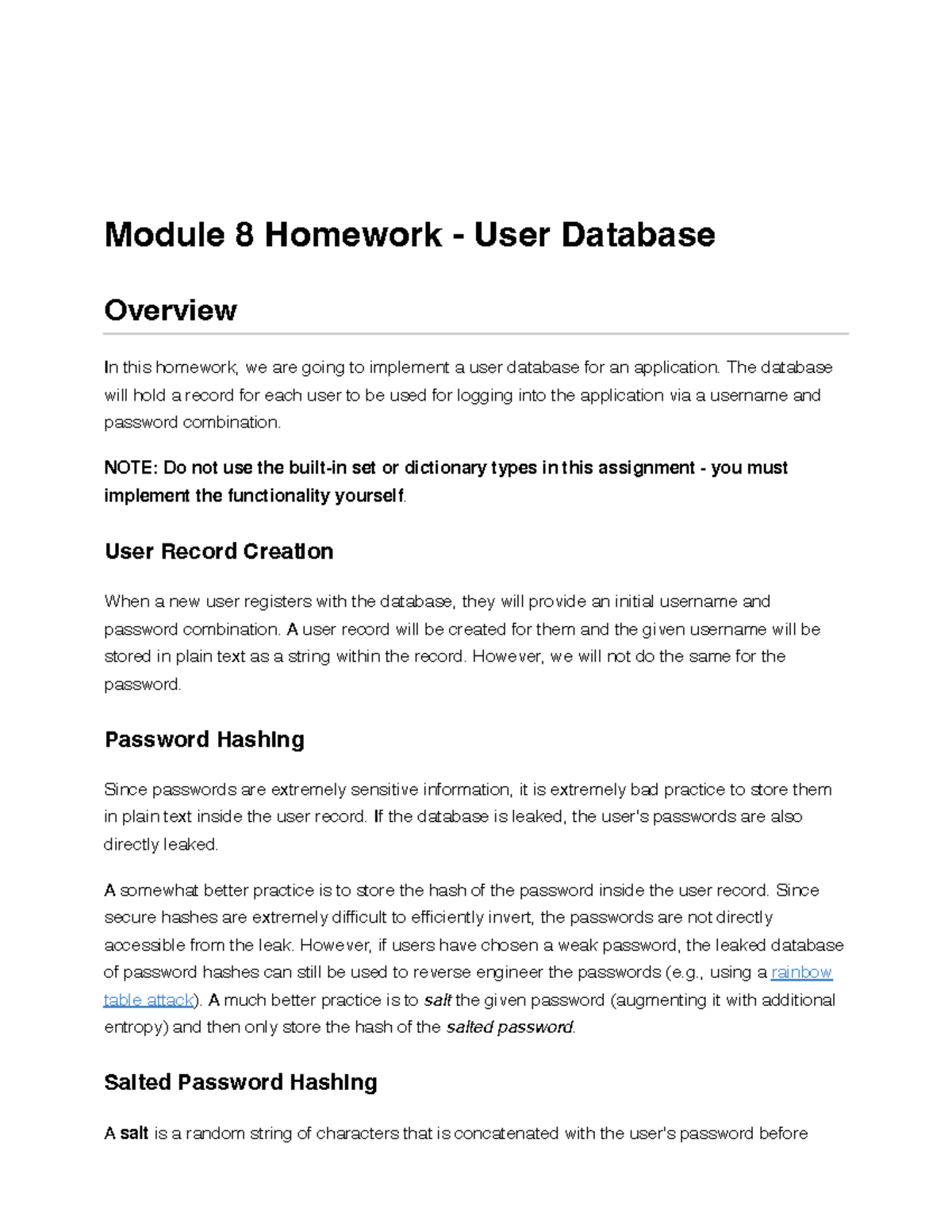 Hw8 - homework 8 - In this homework, we are going to implement a user ...