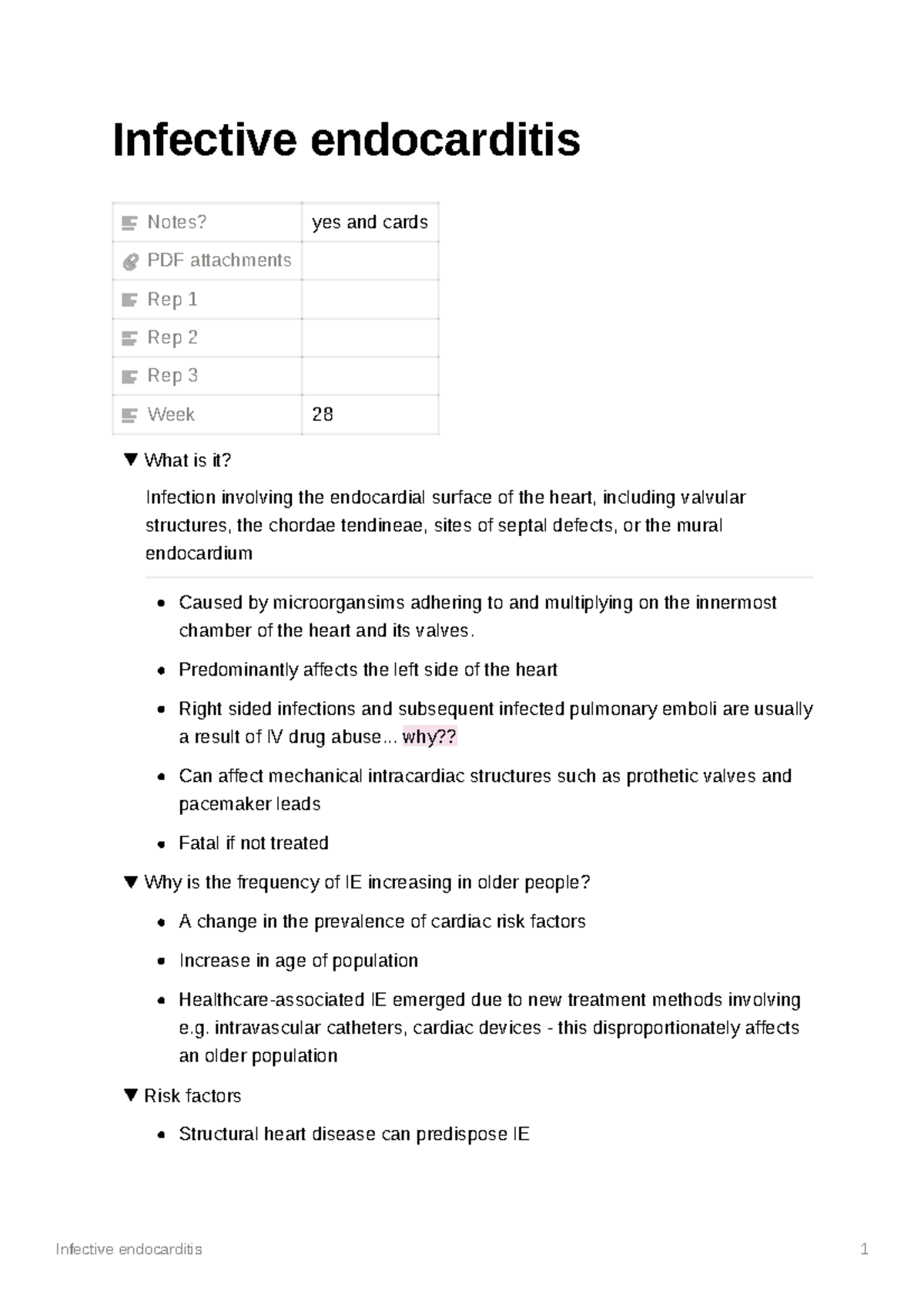 Infective endocarditis - Infective endocarditis Notes? yes and cards ...
