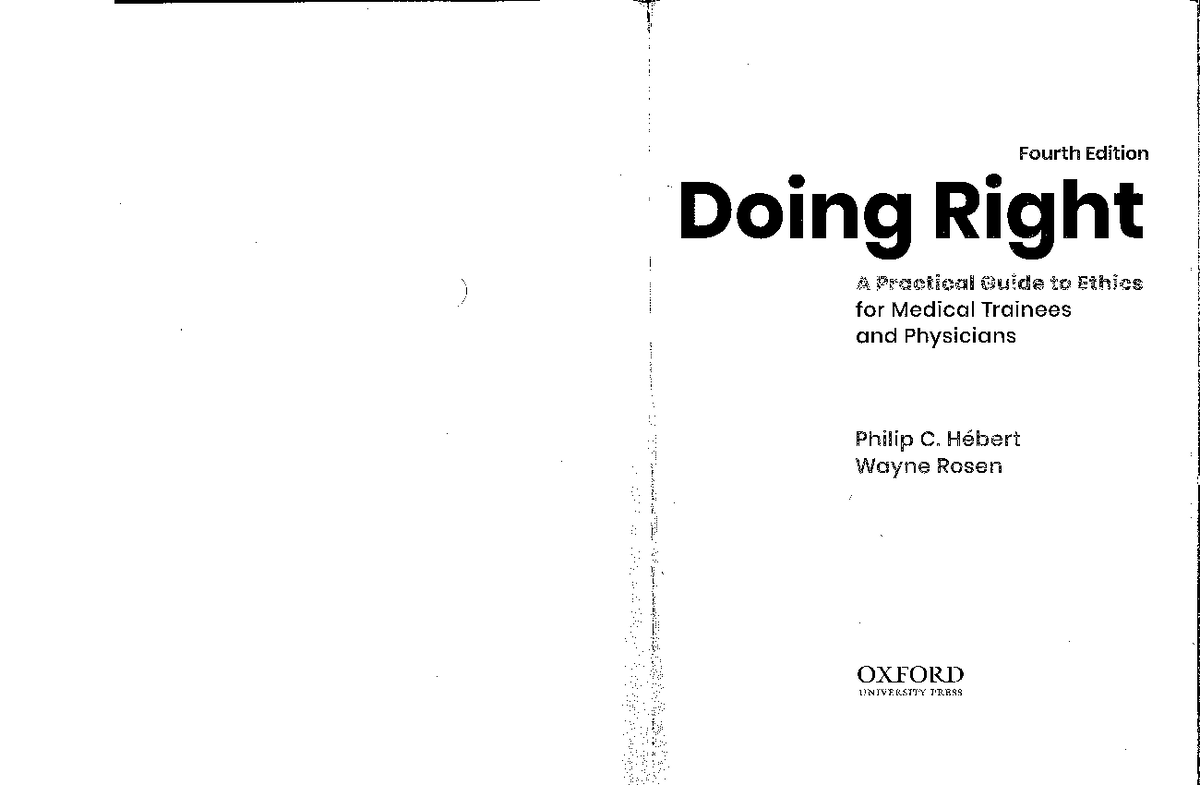 Doing Right, chs. 5-6 ryerson textbook - SOC111 - Studocu