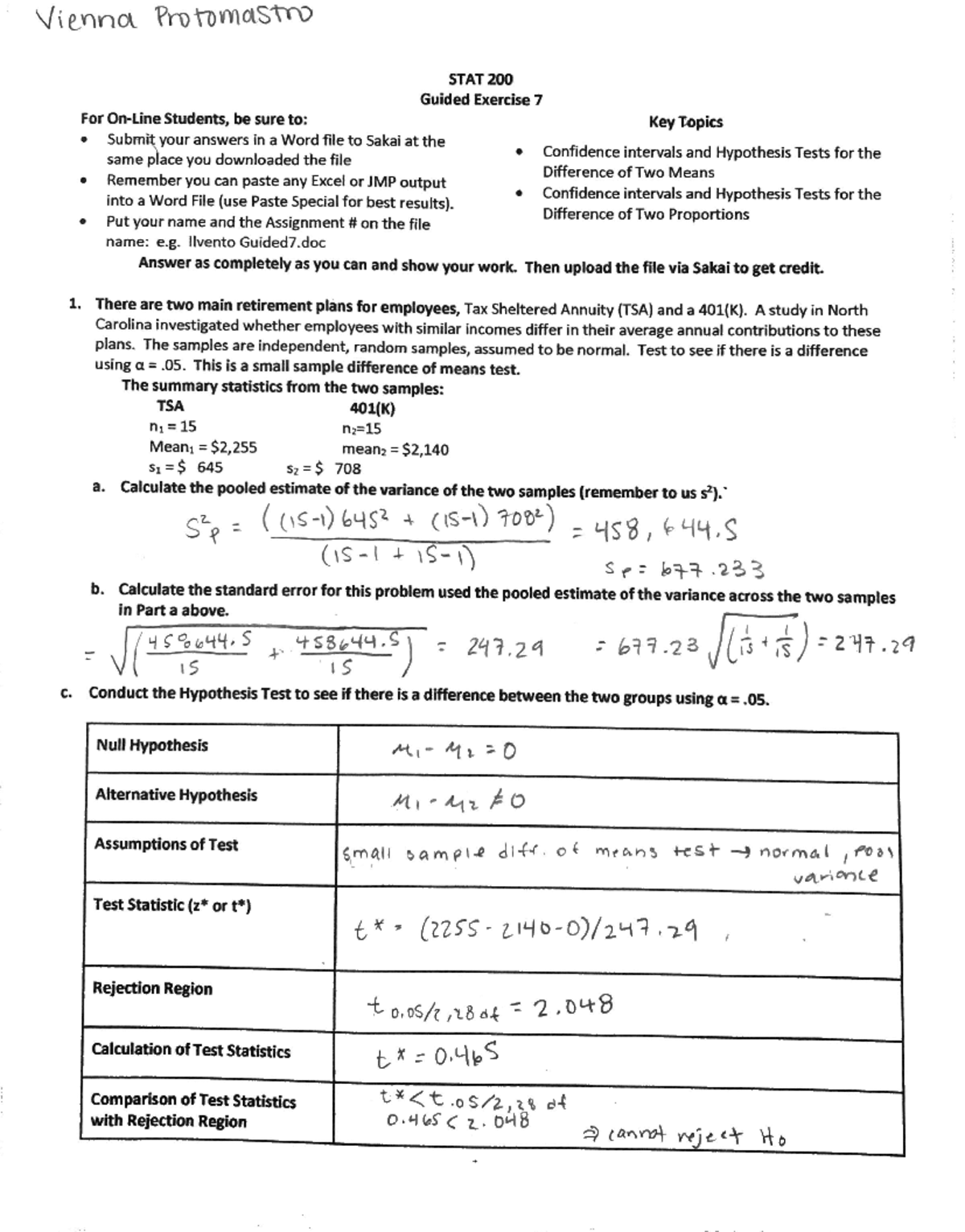 Guided Exercise 7 - STAT200 - Studocu
